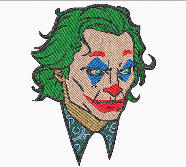 JOKER FACE , Machine Embroidery Design, 3 Sizes, - Etsy