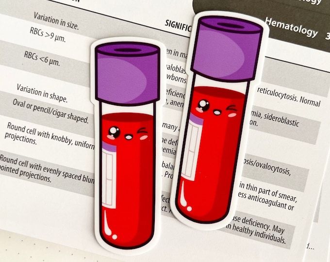 EDTA Lavender Blood Tube Sticker Phlebotomy Sticker Clinical/medical ...