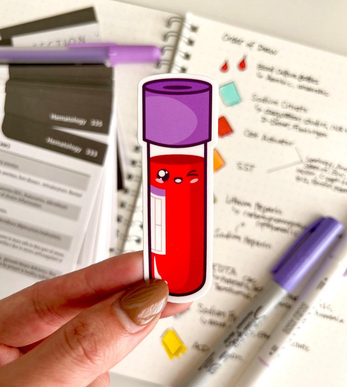 EDTA Lavender Blood Tube Sticker Phlebotomy Sticker - Etsy