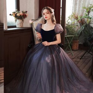 Blue Violet Ombre Glitter Sparkle Tulle Dress Elegant Prom - Etsy