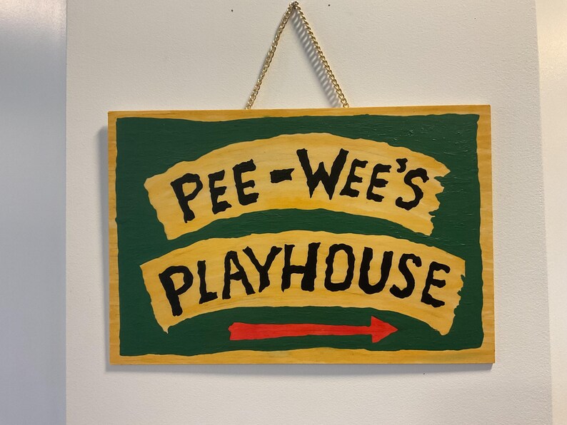 Wood Pee-wee’s Playhouse Hanging Sign - Etsy