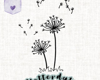 Pusteblume Plotterdatei im SVG, DXF und PNG Format, Vorlage Pusteblume, Plott Löwenzahn - Etsy.de