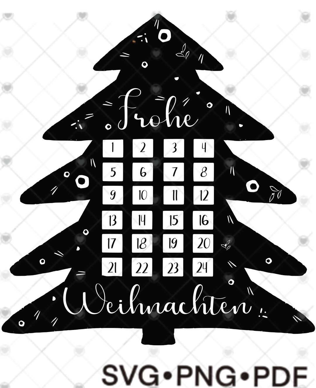 Plotter File Advent Calendar for the Window - Etsy