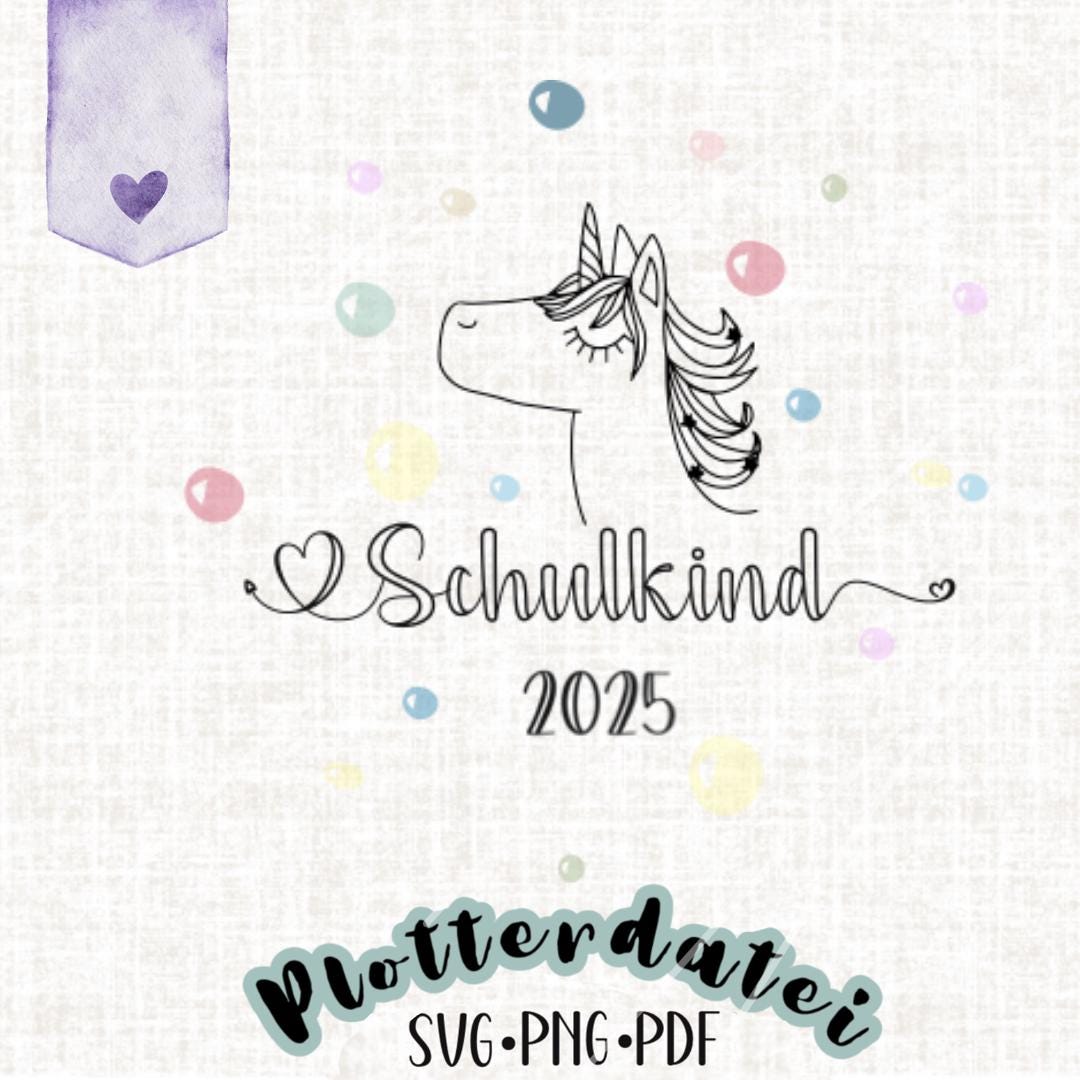 Plotter File Schoolchild Unicorn 2025 Soap Bubbles - Etsy