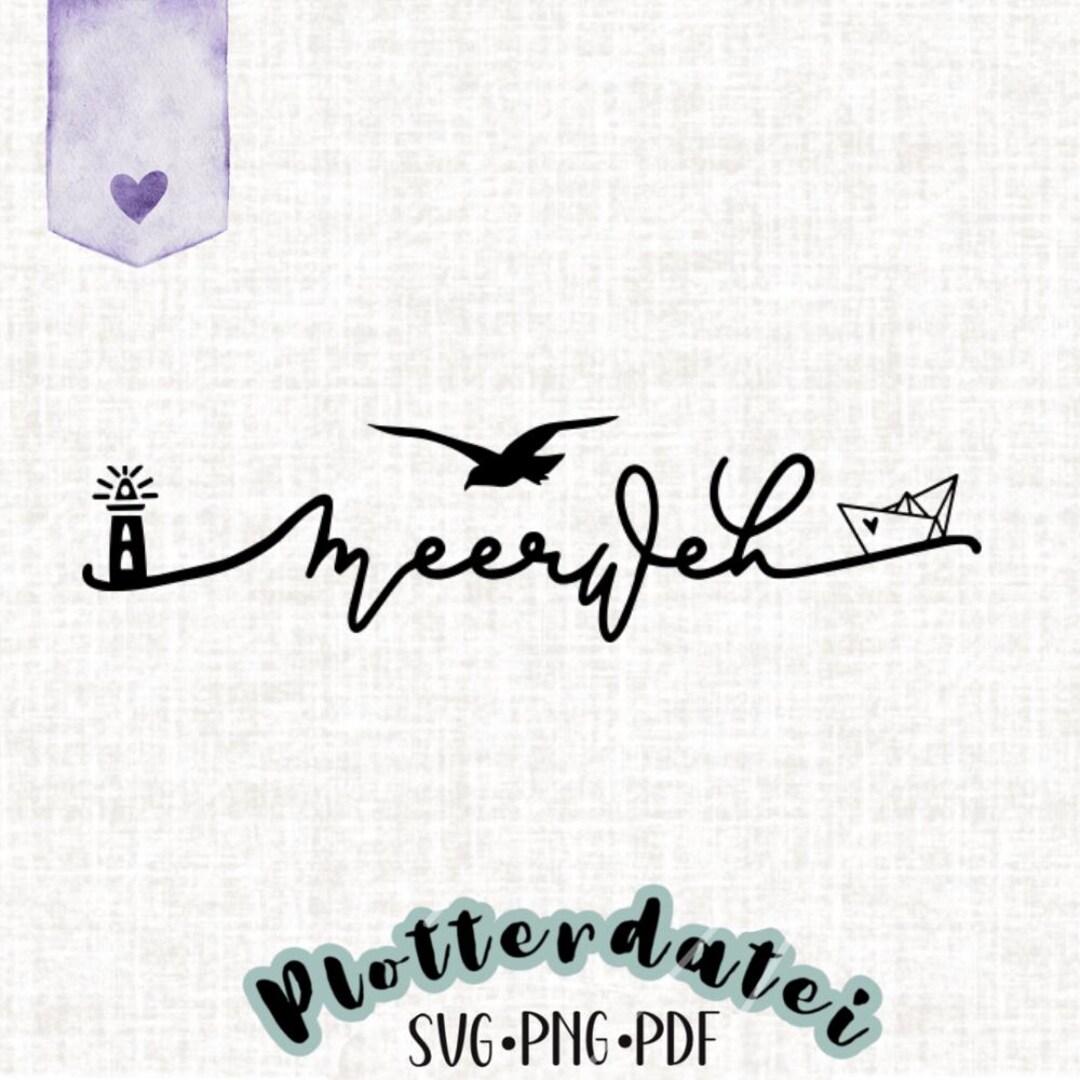 Maritime Plotterdatei maritimer Schriftzug Meerweh - Etsy.de