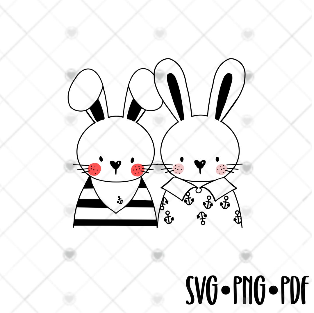 Maritime Plotter File Pair of Rabbits, Easter, Easter Bunny - Etsy