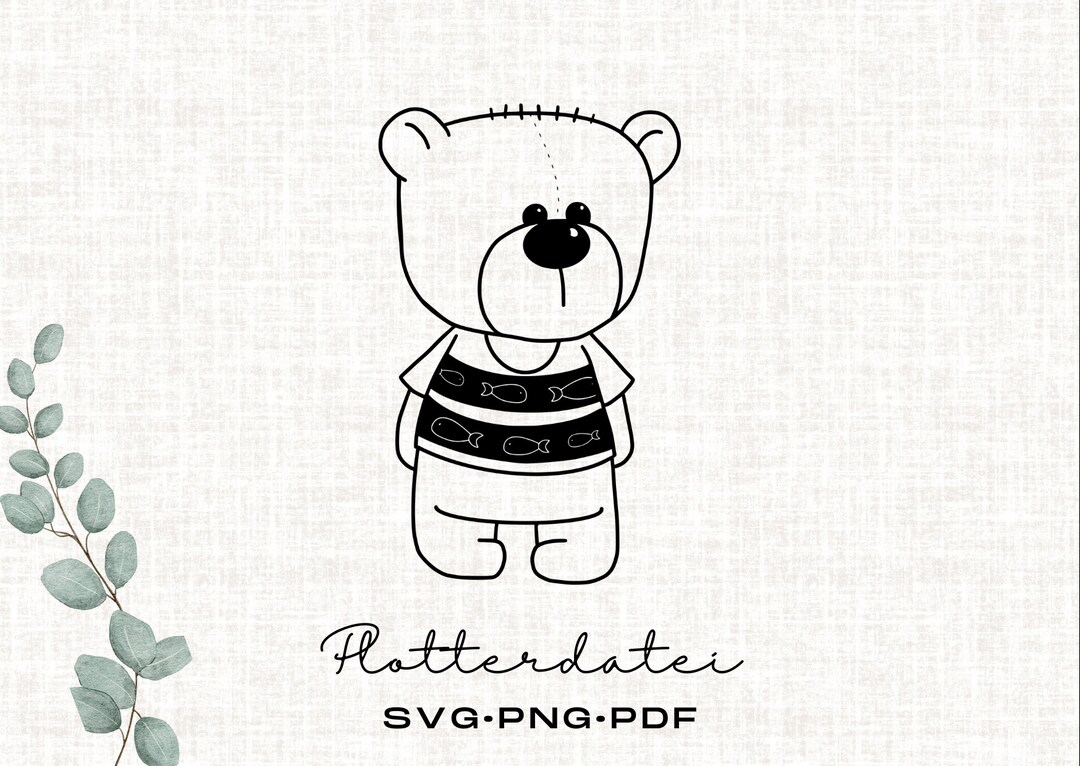 Plotter File Bear T-shirt SVG - Etsy