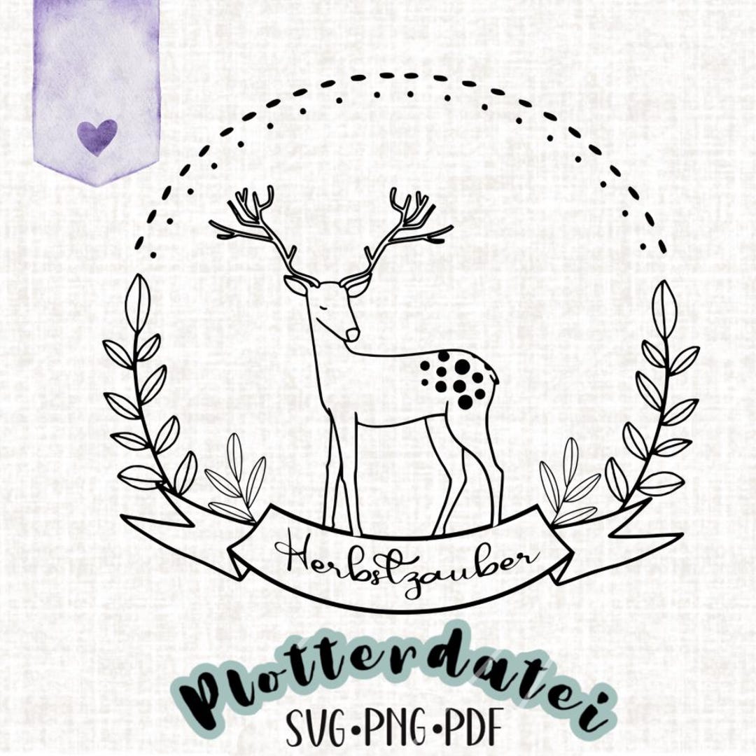 Plotterdatei Reh Herbstzauber - Etsy.de