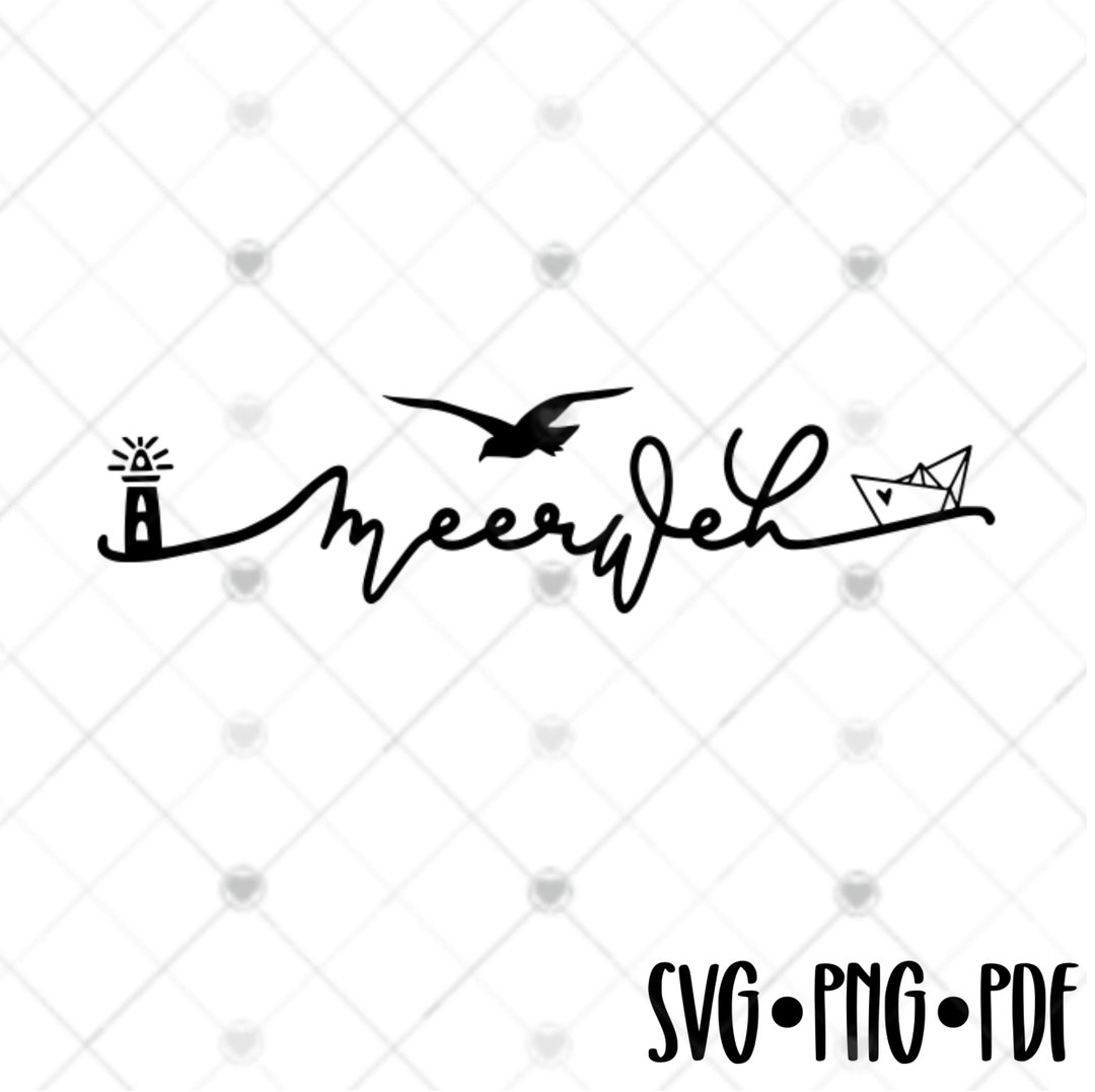 Maritime Plotterdatei maritimer Schriftzug Meerweh - Etsy.de