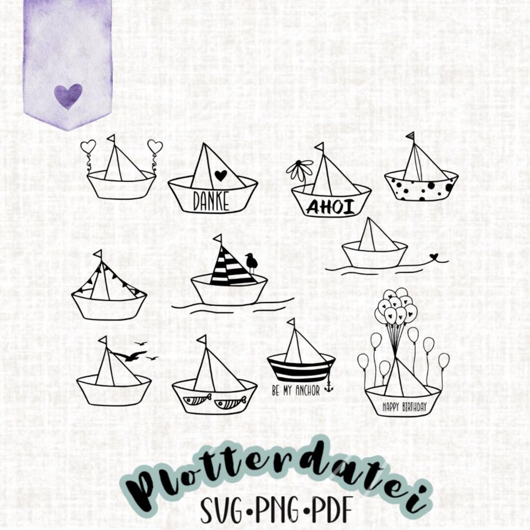 Plotter File Paper Boats Bundle Small Boat Parade - Etsy