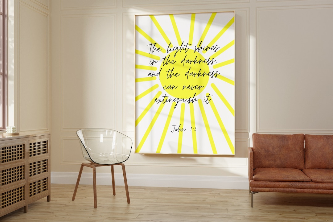 Sunshine Bible Verse Printable Wall Art Scripture Poster - Etsy