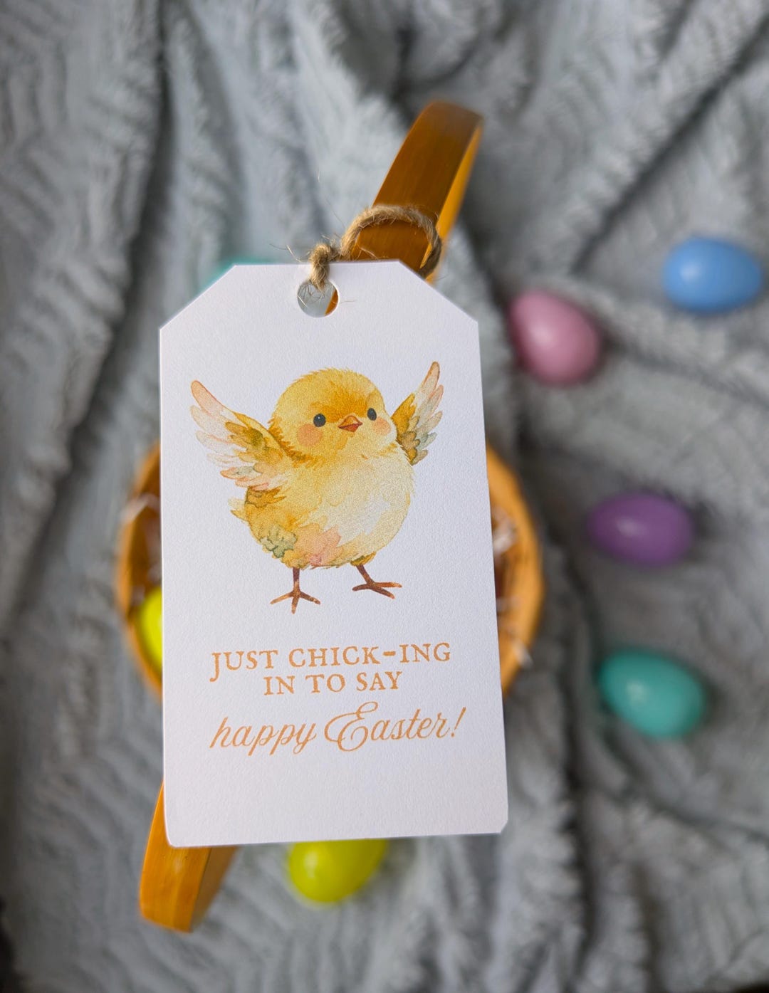 Printable Easter Chick Name Tag for Egg Basket, 2x3.5" Gift Tags, Kids ...