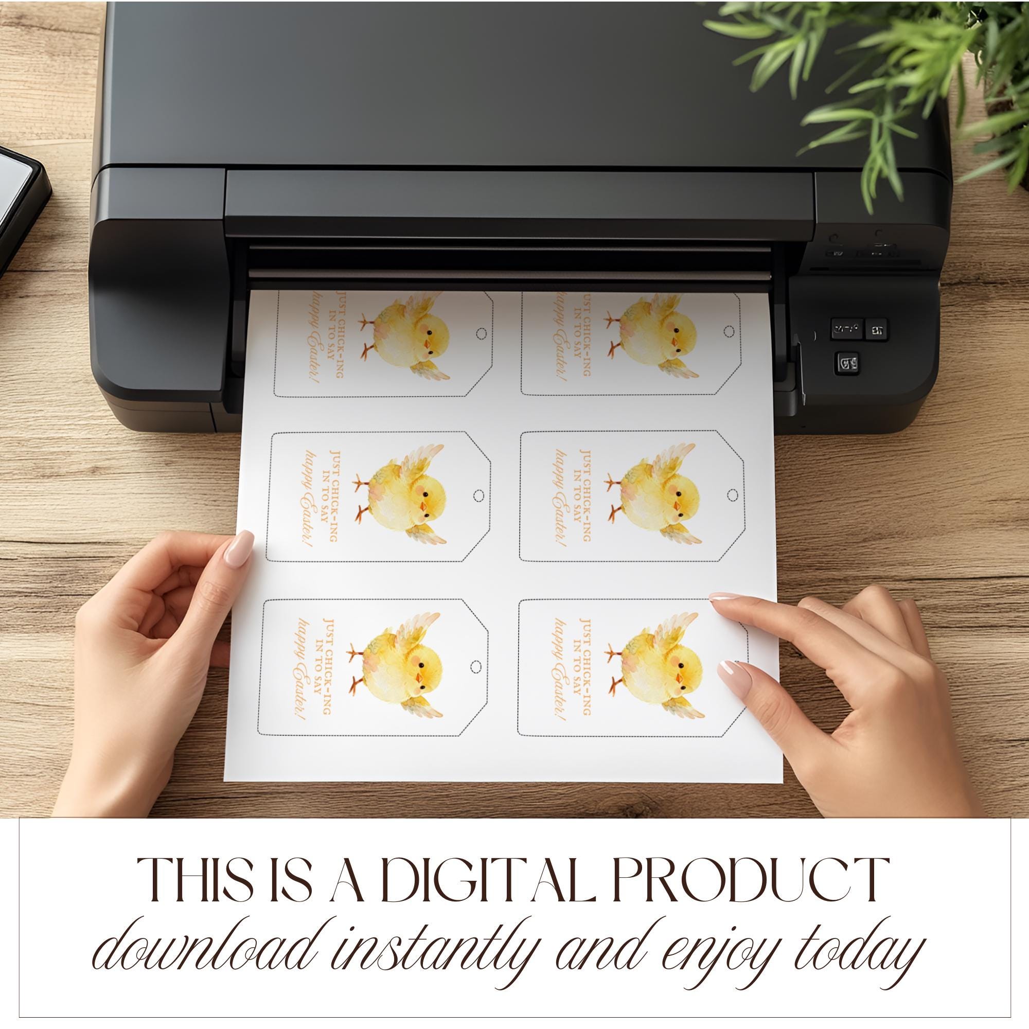 Printable Easter Chick Name Tag for Egg Basket, 2x3.5" Gift Tags, Kids ...