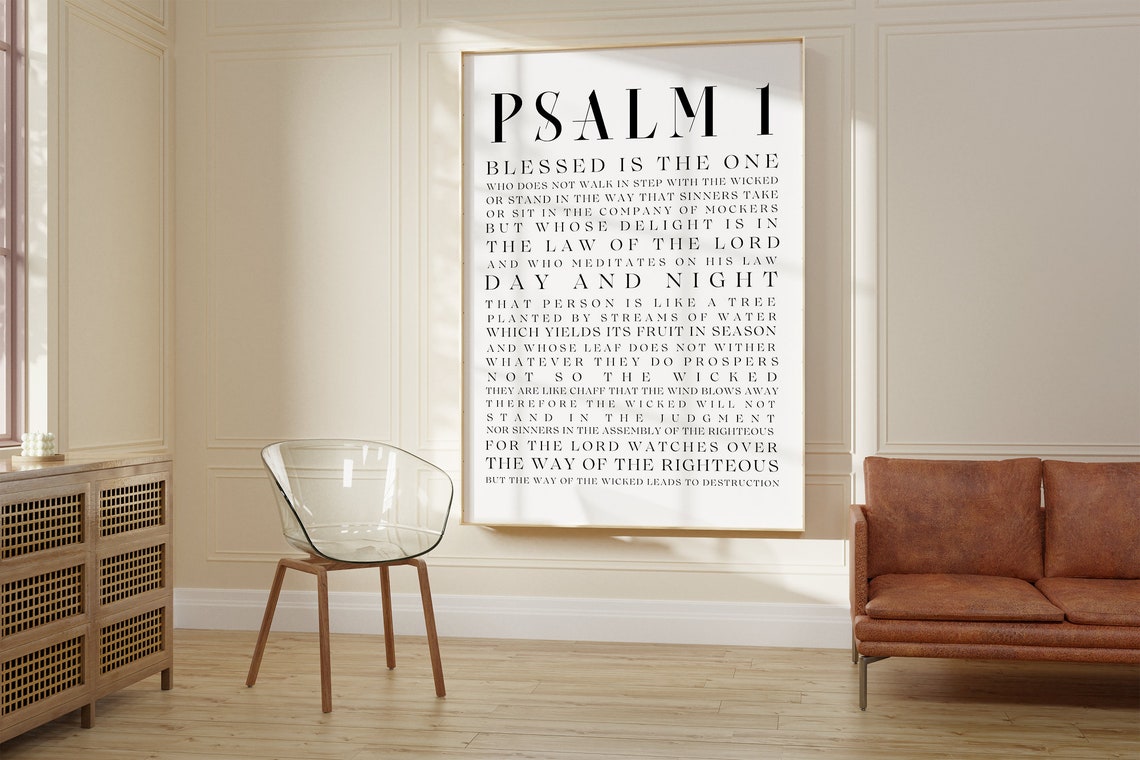 Psalm 1 Wall Art Psalm 1 Printable Scripture Psalm Wall Art - Etsy Canada