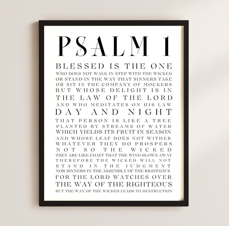 Psalm 1 Wall Art Psalm 1 Printable Scripture Psalm Wall Art - Etsy Canada