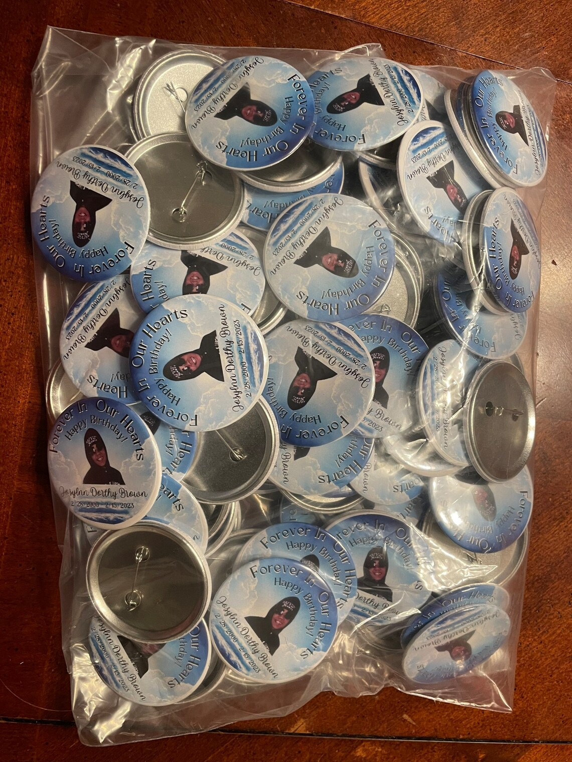 In Loving Memory of Pin Back Buttons, Memorial Pin Back Buttons, Rest ...