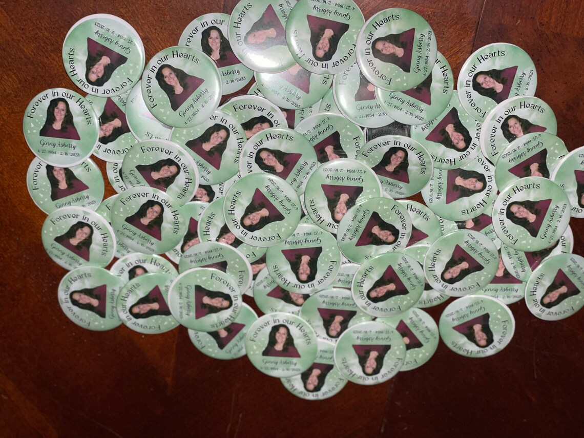In Loving Memory of Pin Back Buttons, Memorial Pin Back Buttons, Rest ...