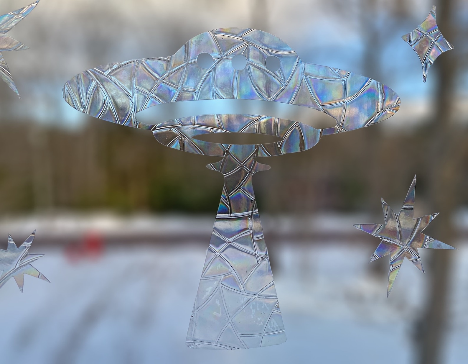 Alien Window Cling, Set of 21, Stop Bird Strikes, Rainbow Maker Prism ...