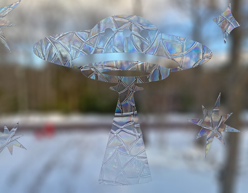 Alien Window Cling, Set of 21, Stop Bird Strikes, Rainbow Maker Prism ...