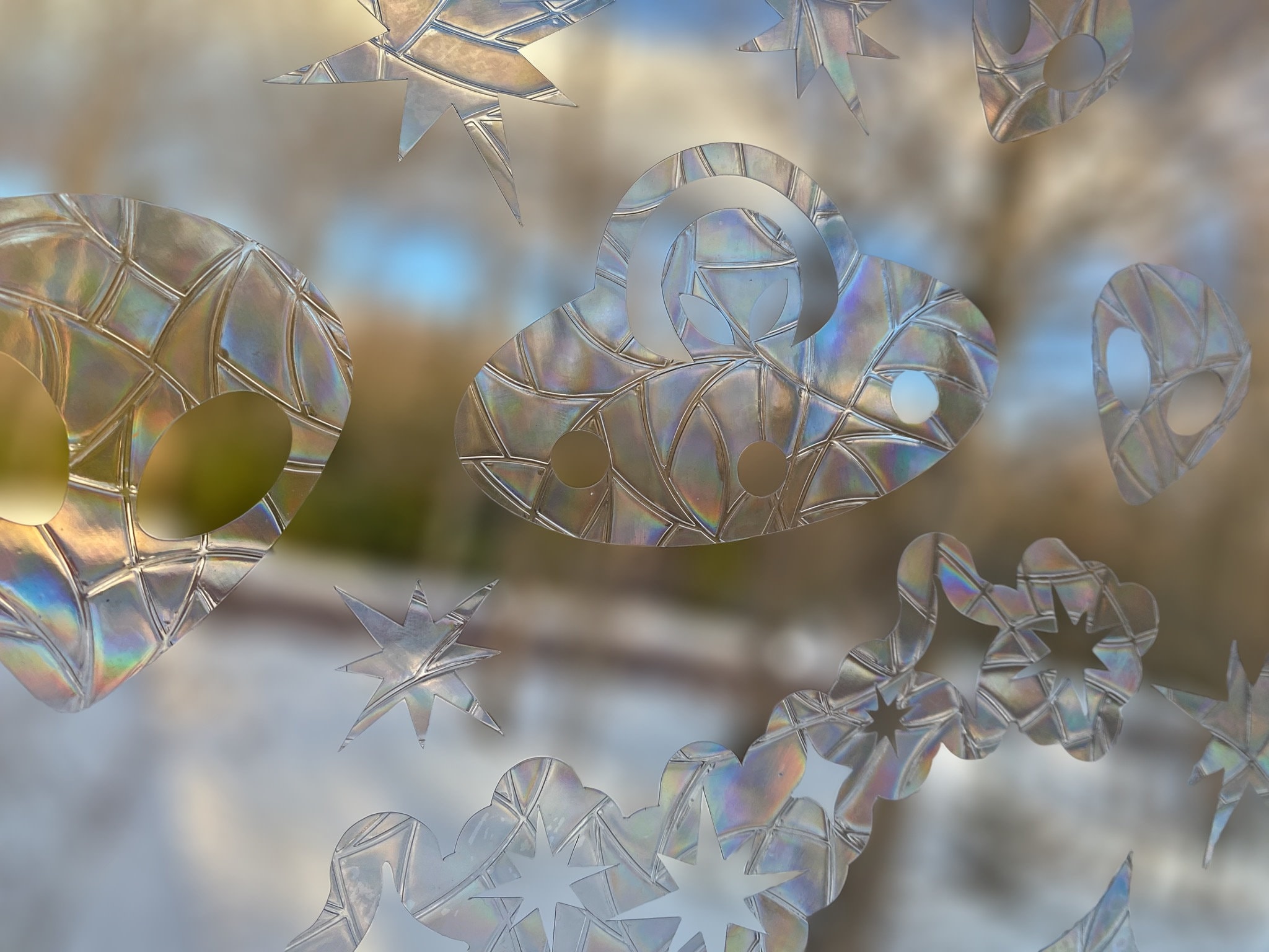 Alien Window Cling, Set of 21, Stop Bird Strikes, Rainbow Maker Prism, Sun Catcher, Rainbow ...