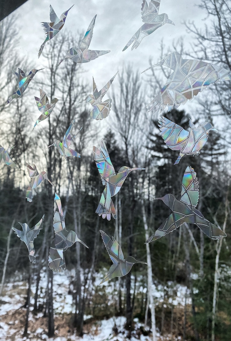 Hummingbird Window Cling, Stop Bird Strikes, Rainbow Maker Prism ...
