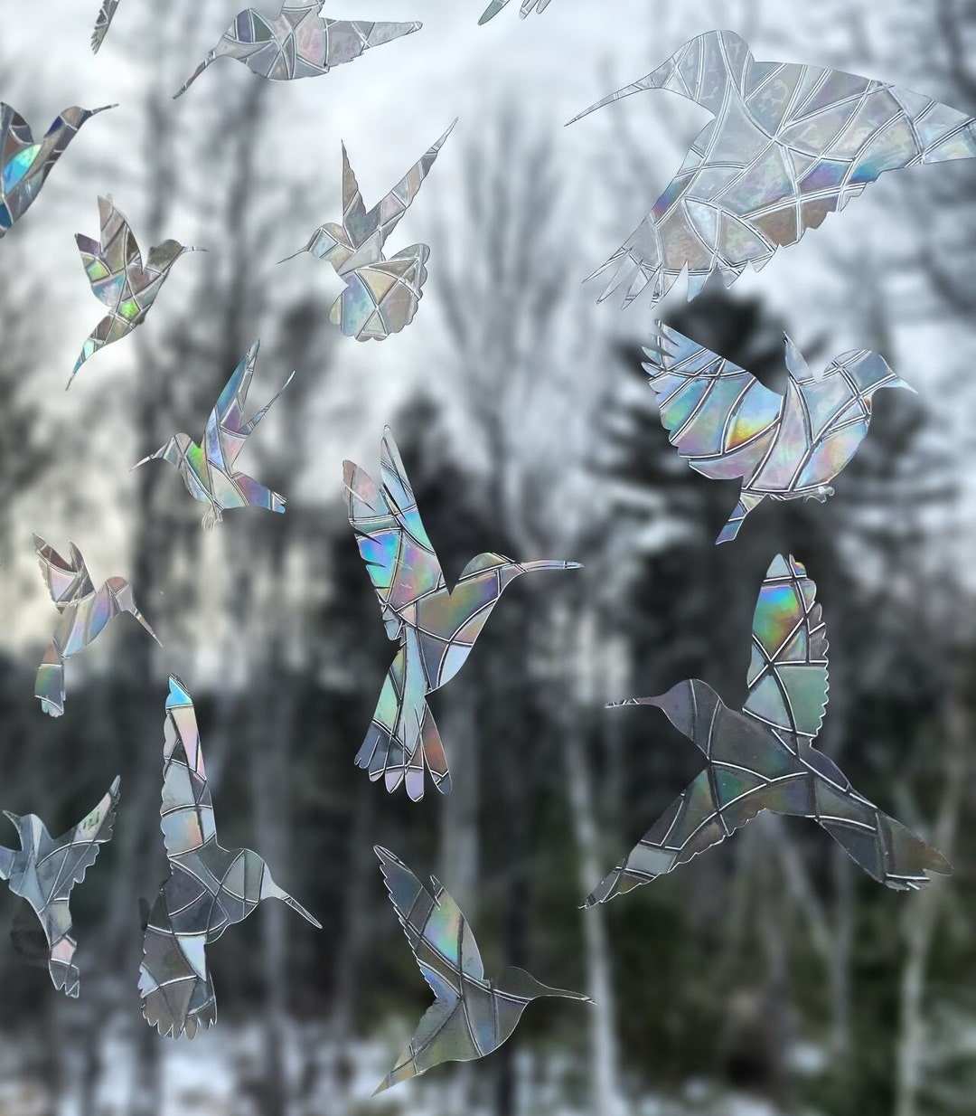 Hummingbird Window Cling, Stop Bird Strikes, Rainbow Maker Prism ...