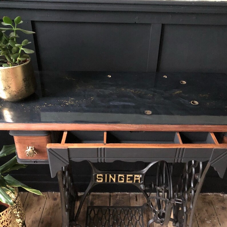 Vintage Singer Sewing Machine Bathroom Vanity Unit - Etsy
