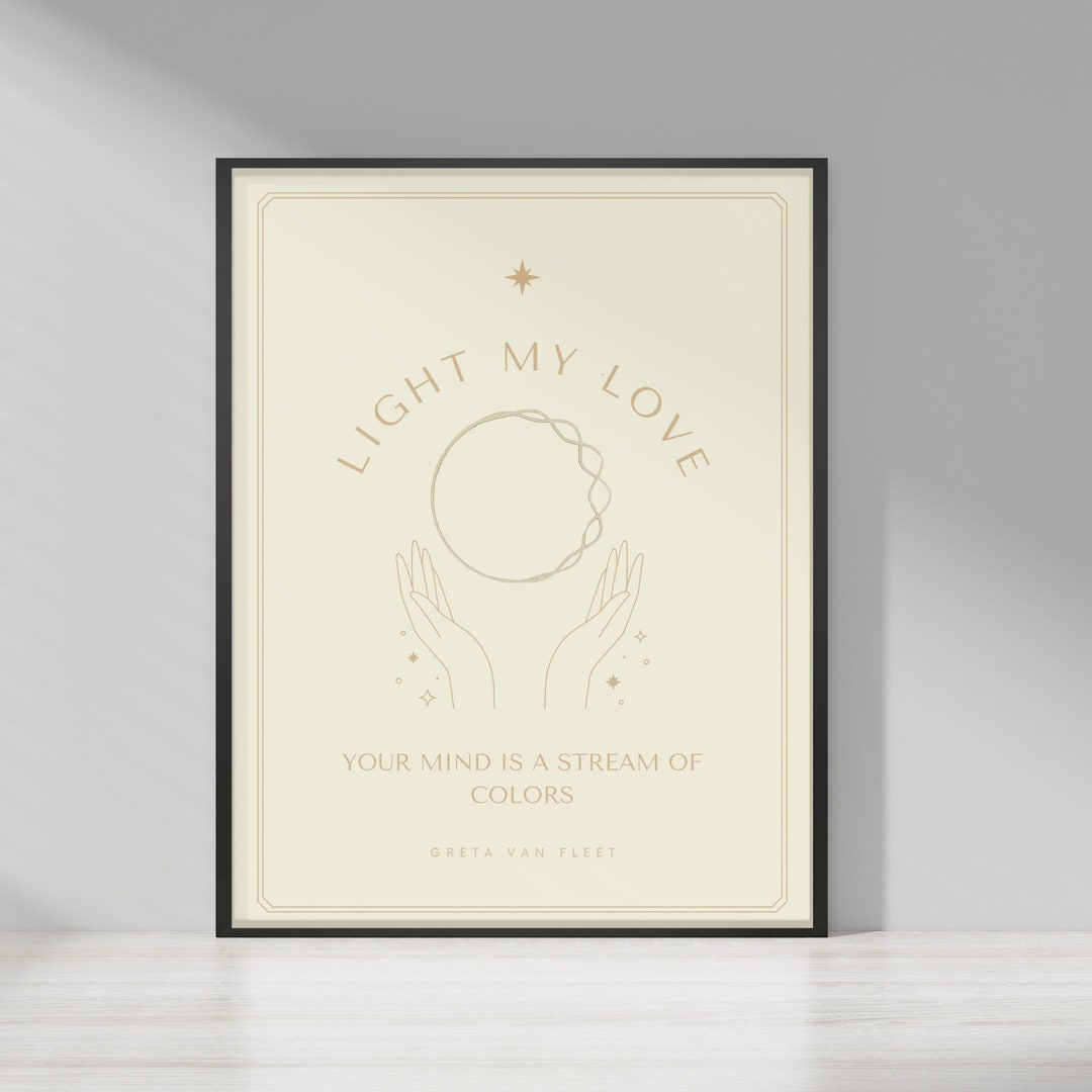 Greta Van Fleet, Light My Love, Wall Poster Digital Download Digital ...