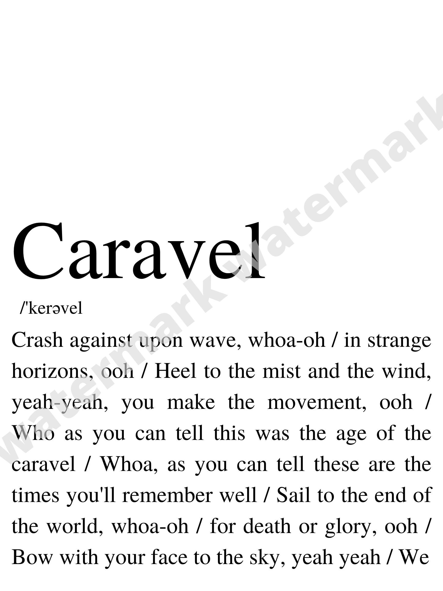 Greta Van Fleet, Caravel, Song Lyrics, Wall Poster, Digital Download ...