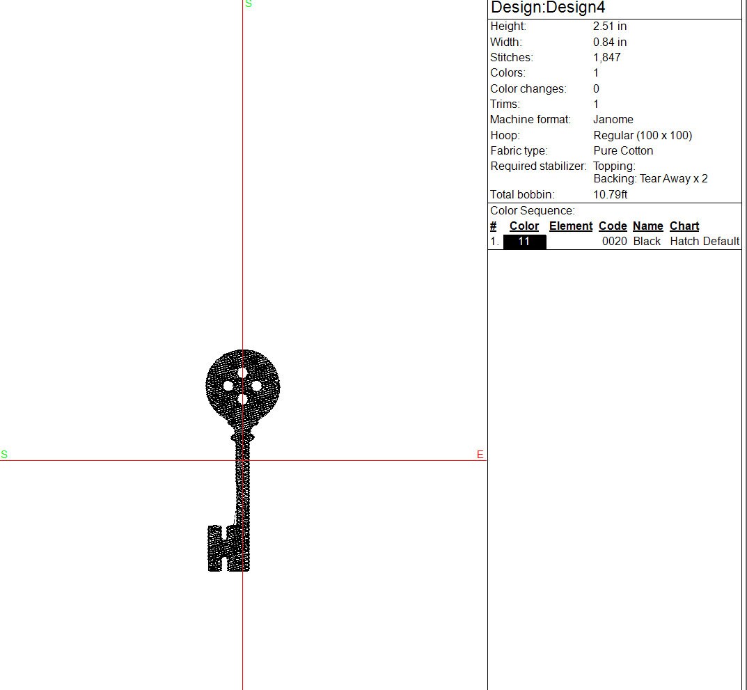 Button Eye Key Embroidery File Machine Embroidery File - Etsy