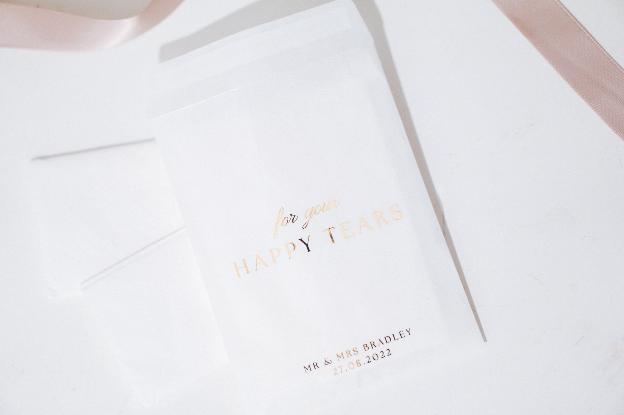 For Your Happy Tears | Tissue Packets | Personalised Tissue Bags - Etsy UK