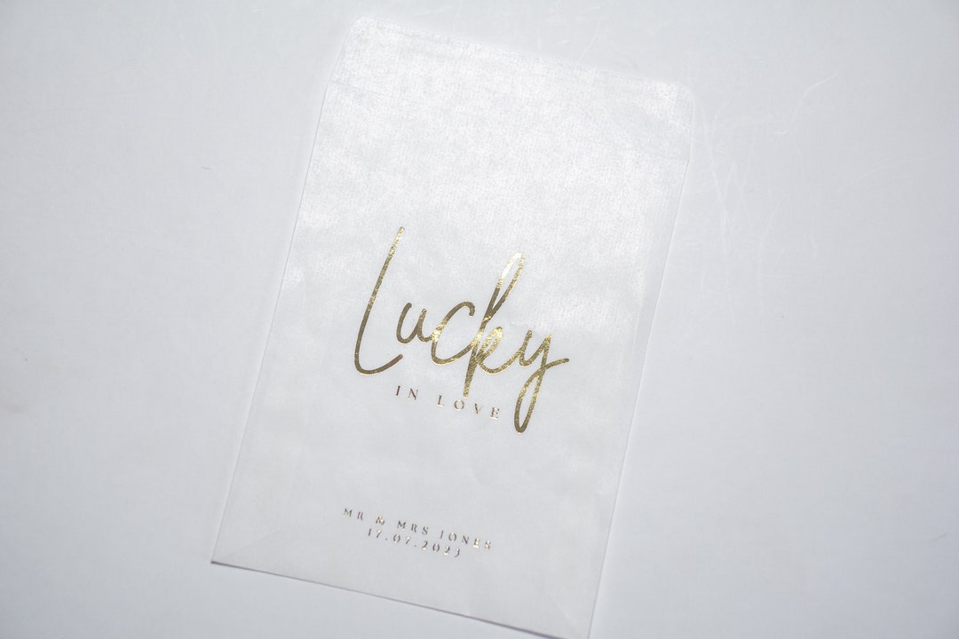 Lucky in Love Wedding Scratch Card Holder Lottery Packets Lucky in Love ...