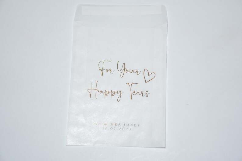 For Your Happy Tears Tissue Packets Personalised Tissue - Etsy