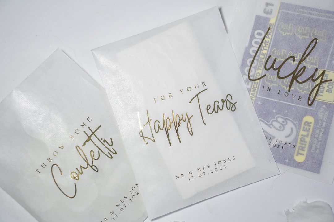 Confetti Bags | for Your Happy Tears | Lucky in Love Bags | for Richer ...