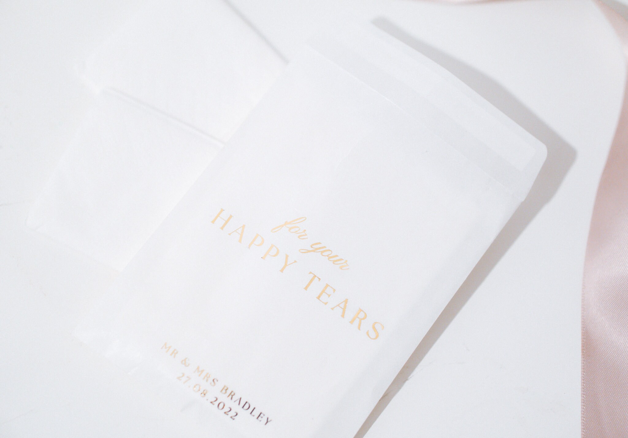 For Your Happy Tears | Tissue Packets | Personalised Tissue Bags - Etsy UK