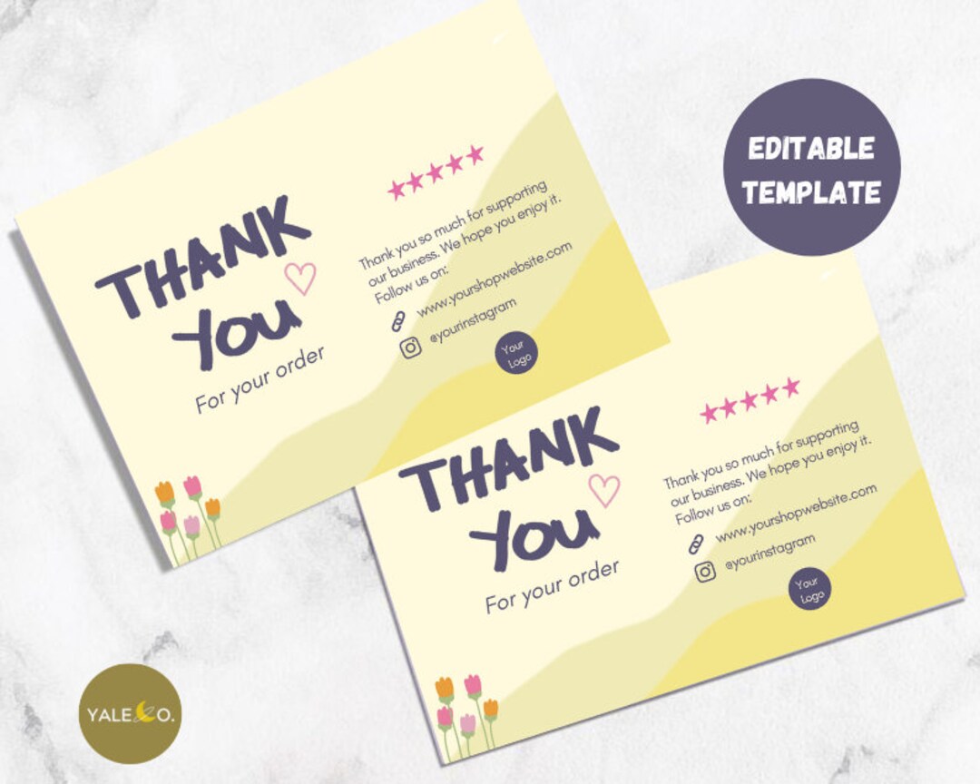 ADD YOUR LOGO Printable Small Business Insert Card / Simple Shop ... ADD YOUR LOGO Printable Small Business Insert Card / Simple Shop ...