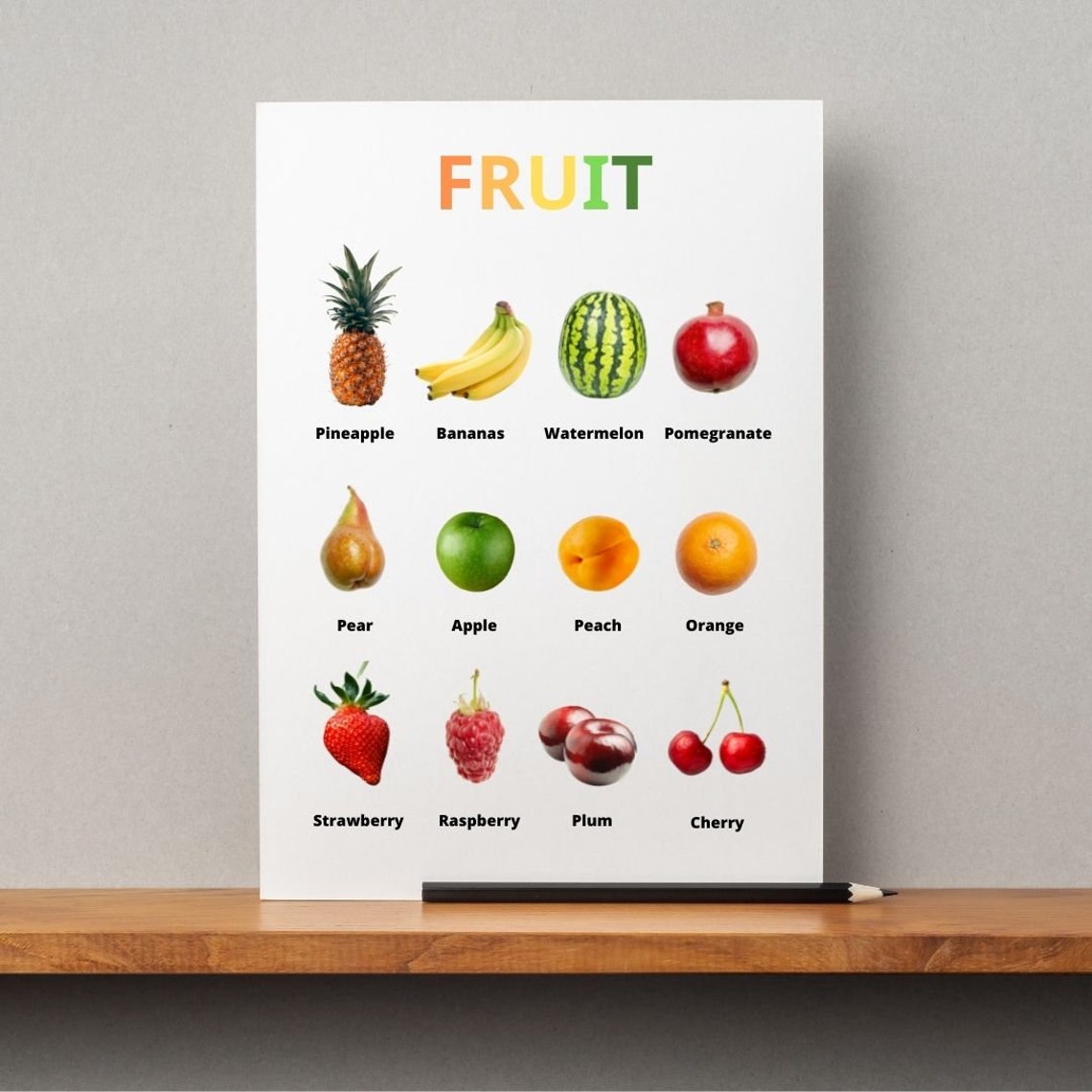 Fruit Education Printable · Homeschool Resources Learning · Montessori ...