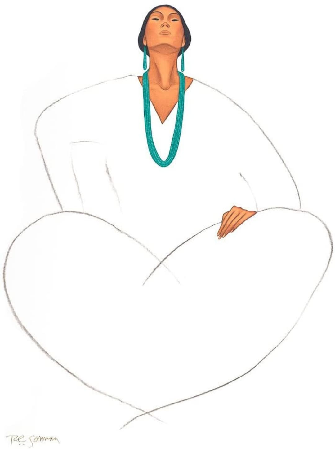 Art by RC Gorman - Proud Lady - Etsy