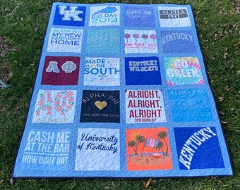 DOUBLE SIDED Tshirt Quilt-custom Made From YOUR Tshirts - Etsy