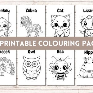 Animal Colouring Book Printable, Kids Colouring, Animal Coloring ...