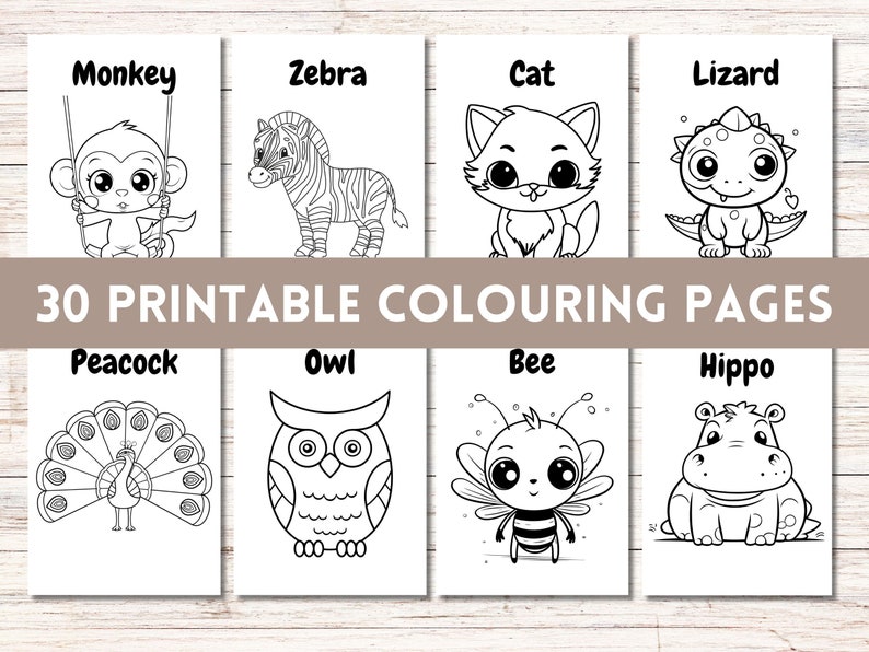 Animal Colouring Book Printable, Kids Colouring, Animal Coloring ...