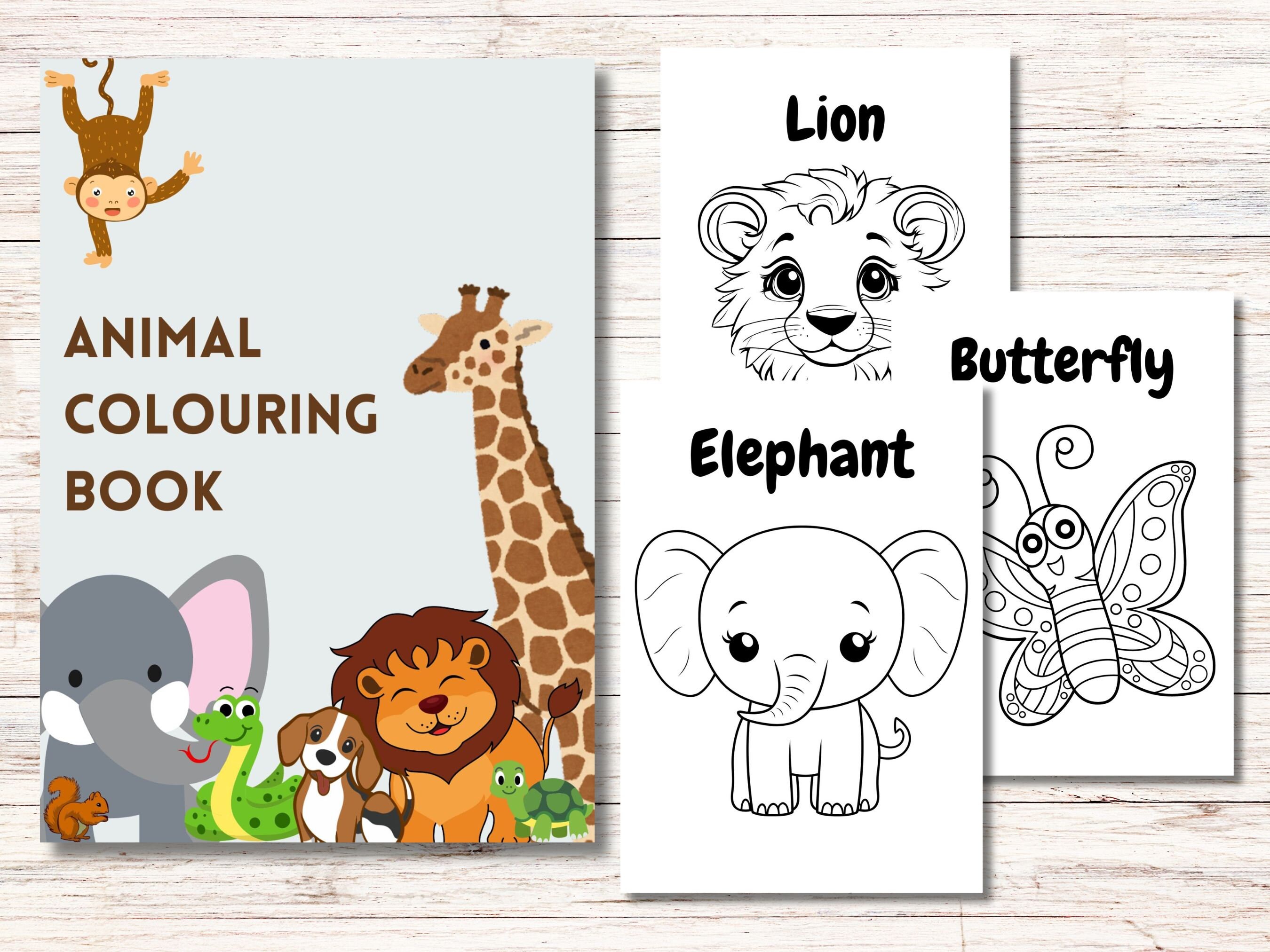 Animal Colouring Book Printable, Kids Colouring, Animal Coloring ...