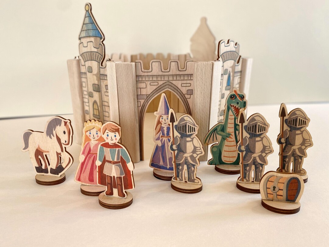 Wooden Toy Castle for Kids - Etsy