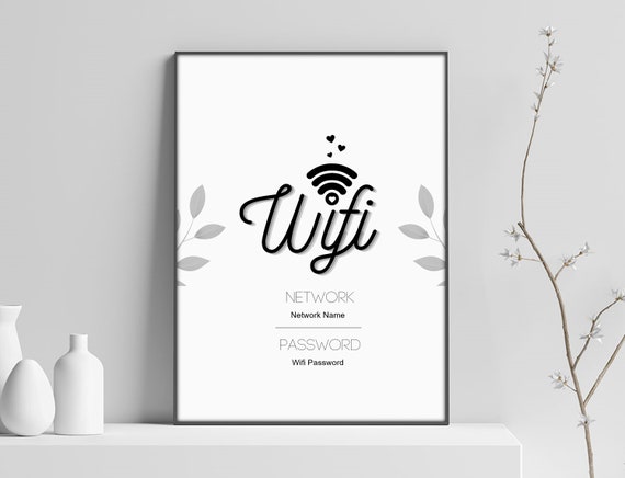 Wifi Password Sign Printable Wifi Sign for Airbnb Wifi Sign - Etsy