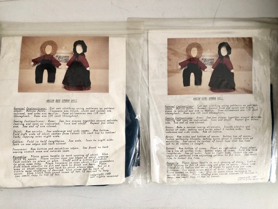 Amish Girl and Amish Boy Spoon Doll Kits Set of Two New Sealed - Etsy