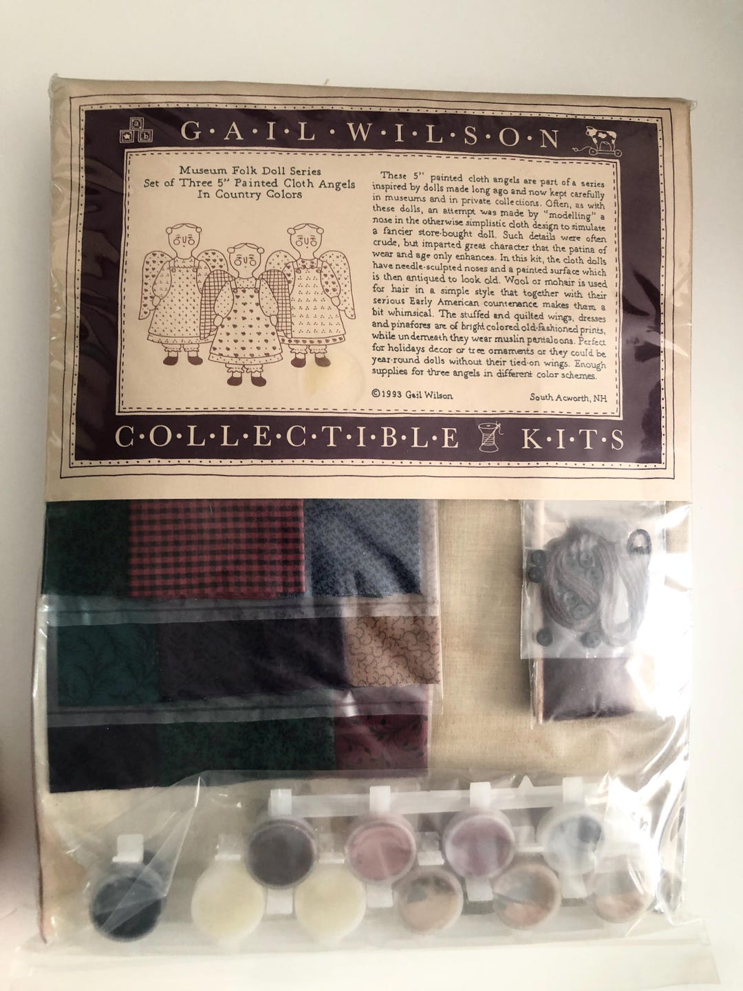 Gail Wilson Collectible Paint Kits Museum Folk Doll Series Set of Three ...