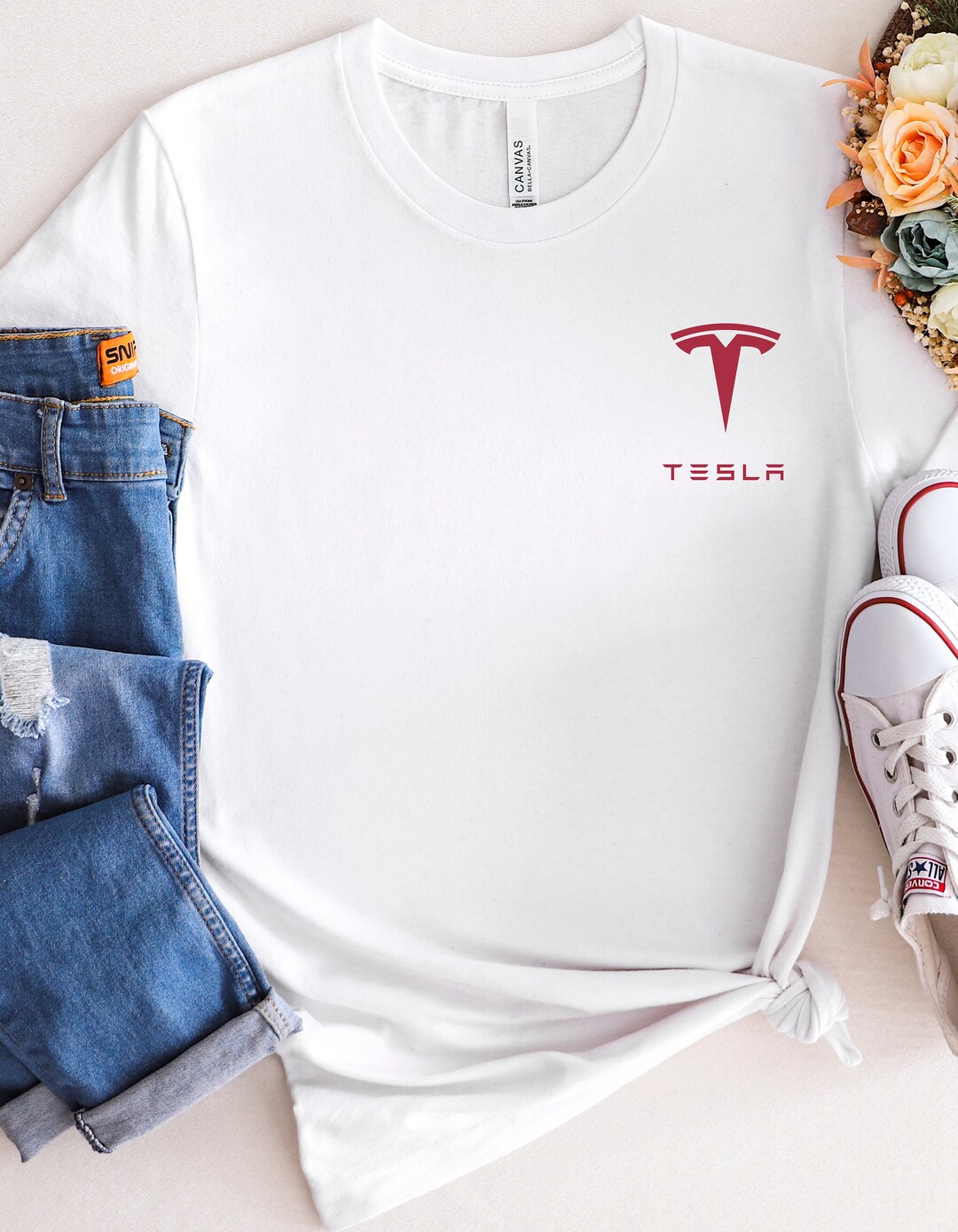 Tesla Logo T-shirts, Car T-shirts, Tesla Tees, Best Car Logos, Popular ...