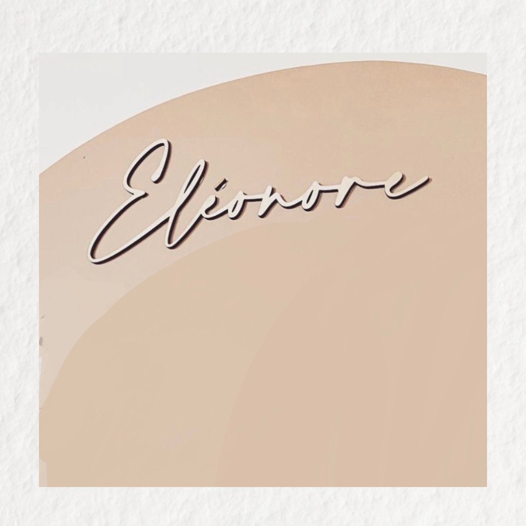 Word First Name Adhesive Wooden Letter Customizable - Etsy