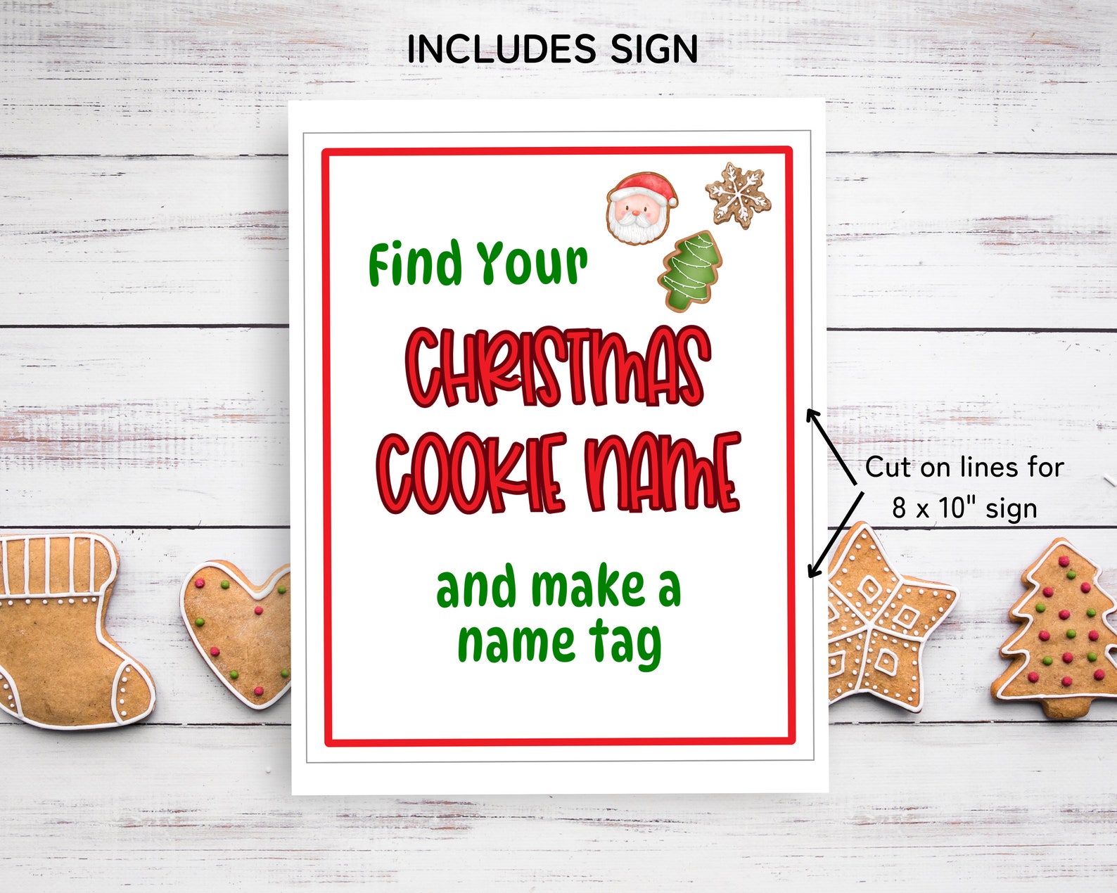 What's Your Christmas Cookie Name Game and Christmas Name Tags ...