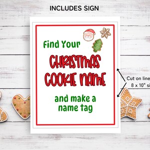 What's Your Christmas Cookie Name Game and Christmas Name Tags ...
